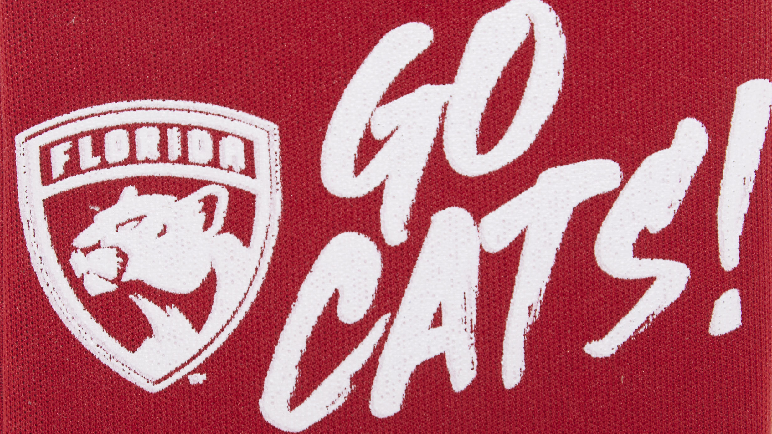 Red "Go Cats!" Panthers Koozie.